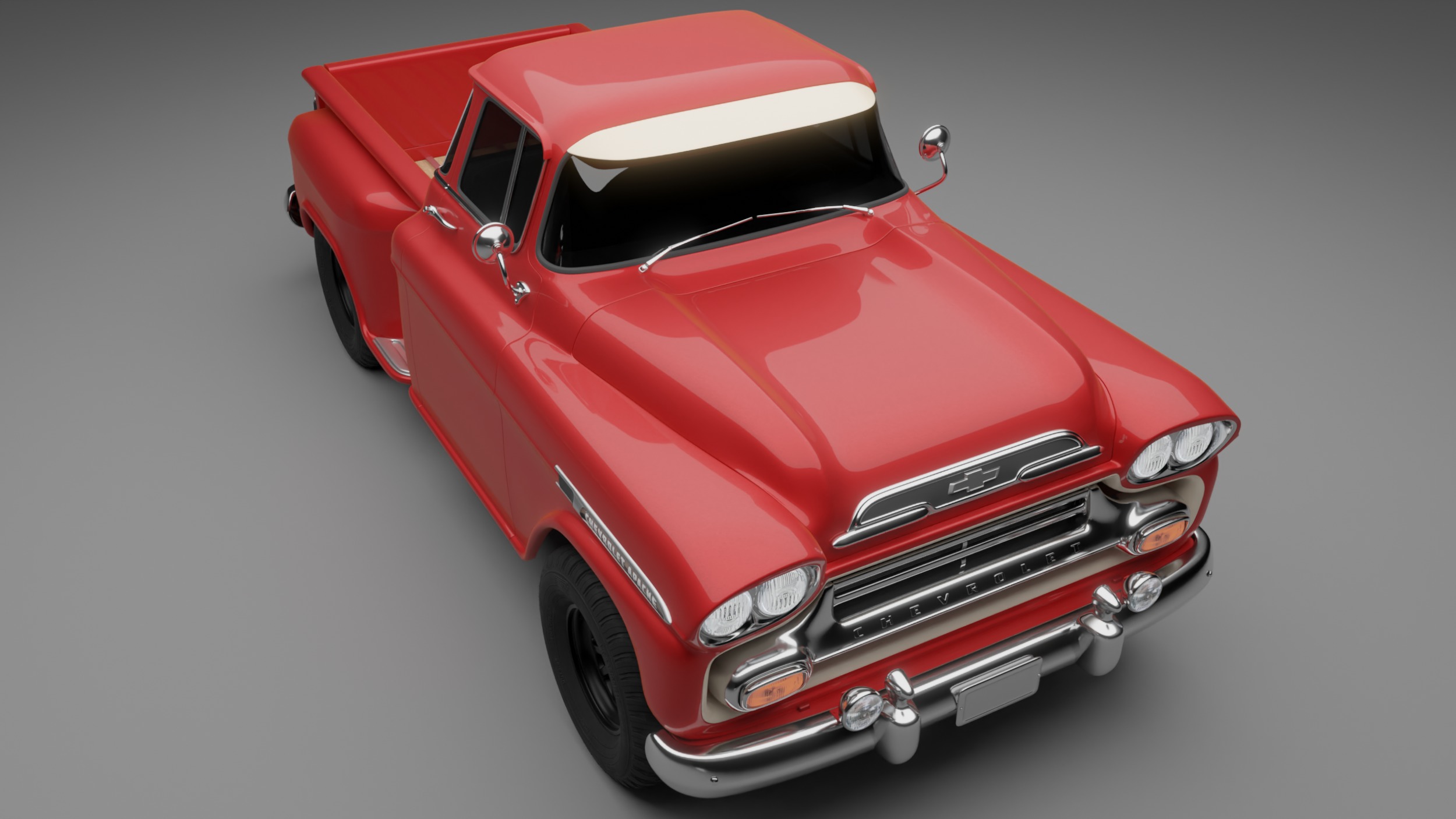 1959 Chevrolet Apache truck free 3D model rigged | CGTrader