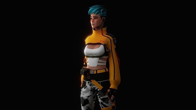 Rigged Female character free 3D model rigged | CGTrader