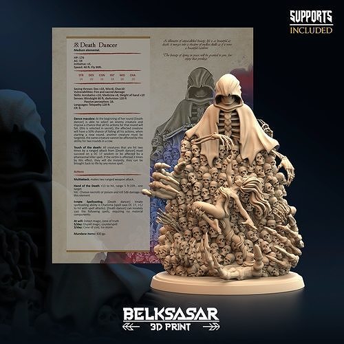 Death Dancer 3D model 3D printable | CGTrader