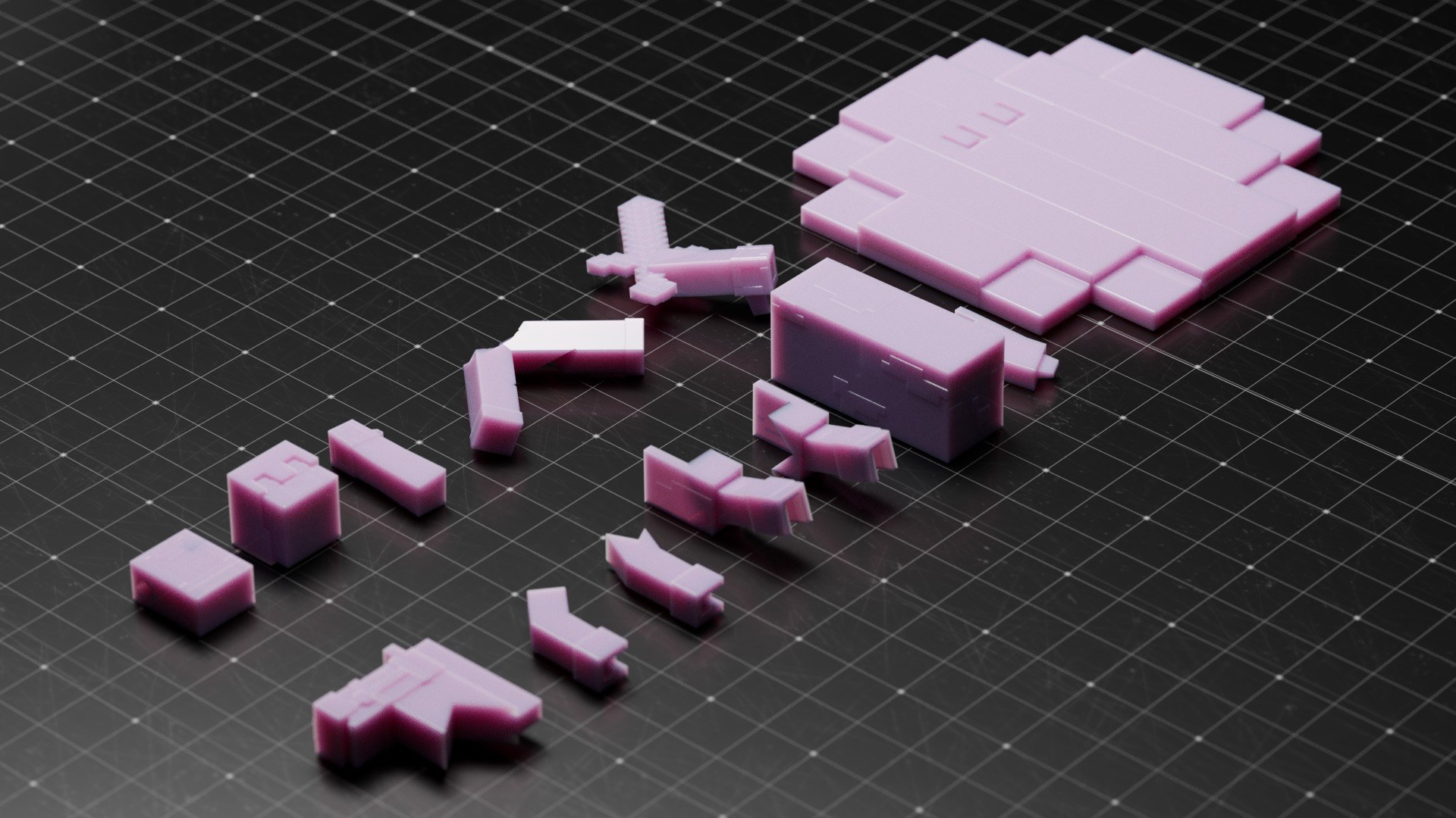 Minecraft 3d Print model 3D model 3D printable | CGTrader