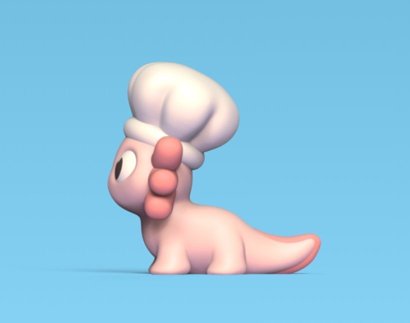Axolotl Cook 3D model 3D printable | CGTrader
