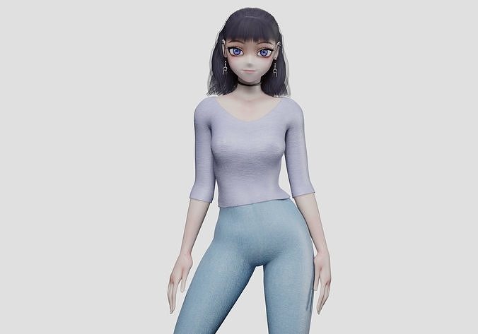 3D model Standard cute girl V26028 VR / AR / low-poly | CGTrader