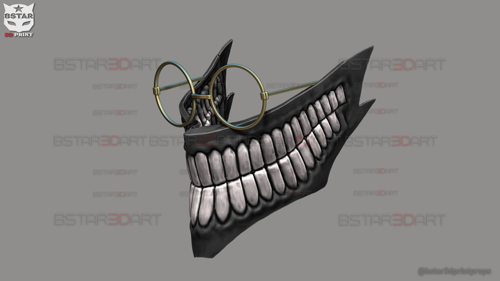 Dandadan Okarun Half Mask With Glasses - Anime Cosplay 3D model 3D ...