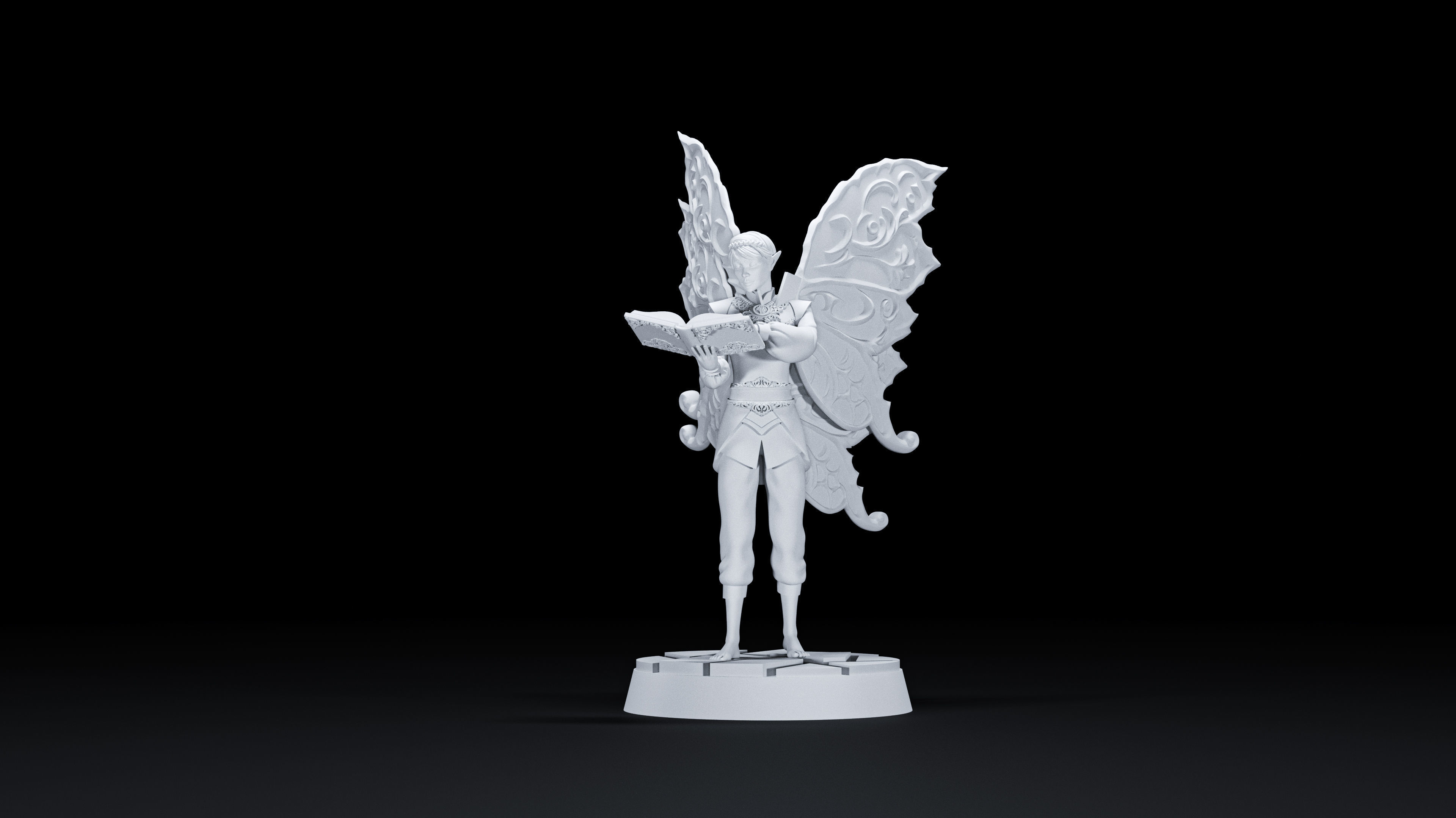Throne of Shards - Fairy Attendant NPC Reading Book 3D model 3D ...