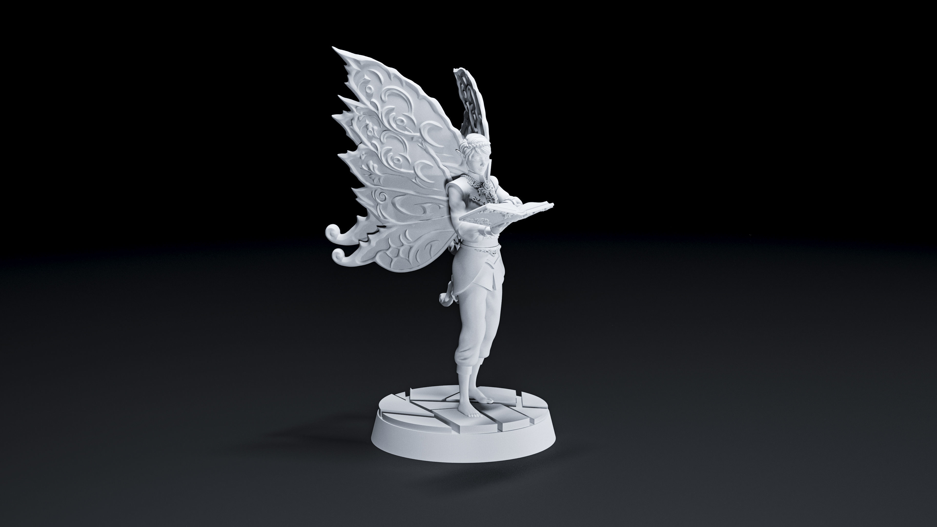 Throne of Shards - Fairy Attendant NPC Reading Book 3D model 3D ...