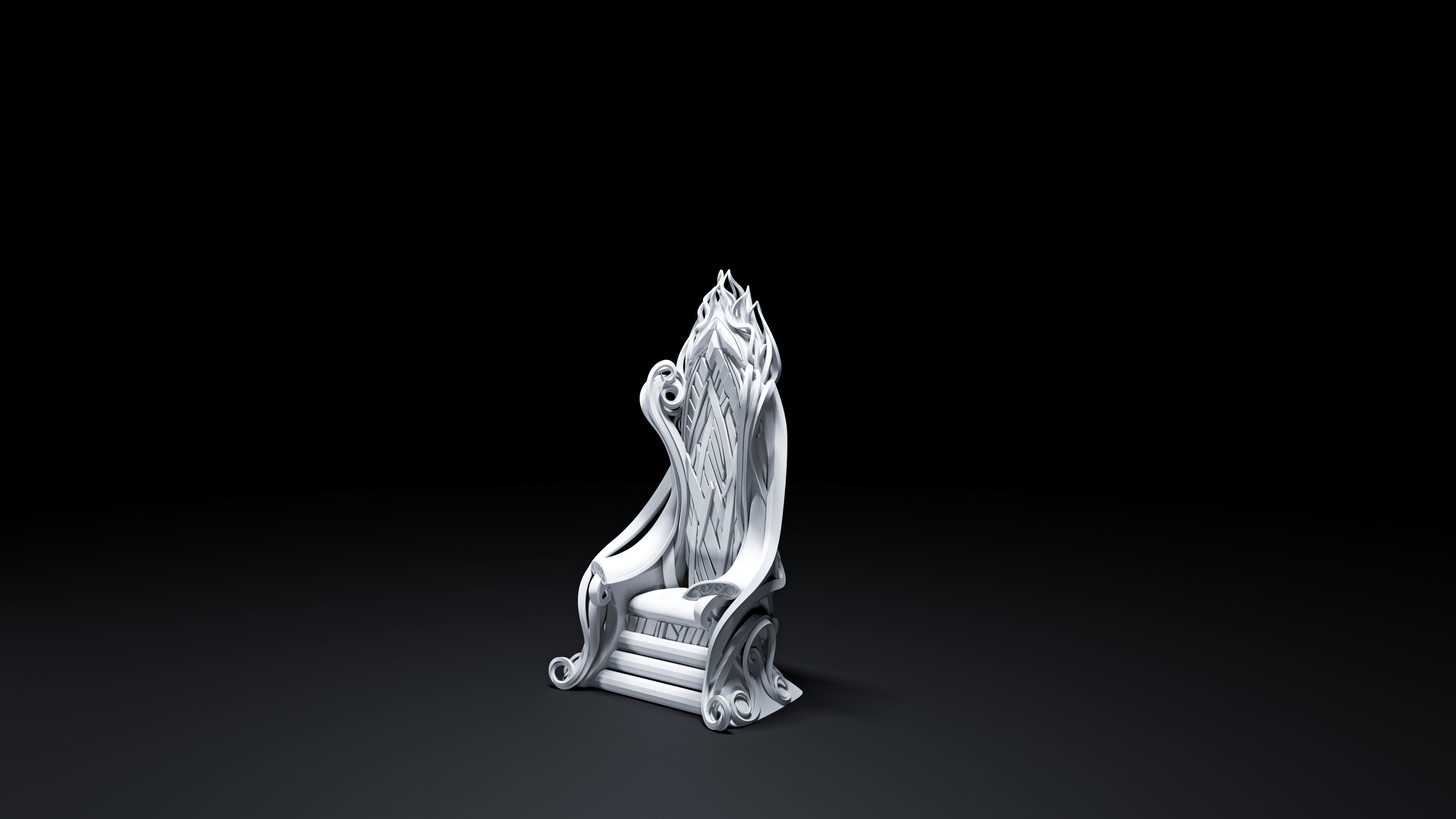 Throne of Shards - Elven Throne 3D model 3D printable | CGTrader