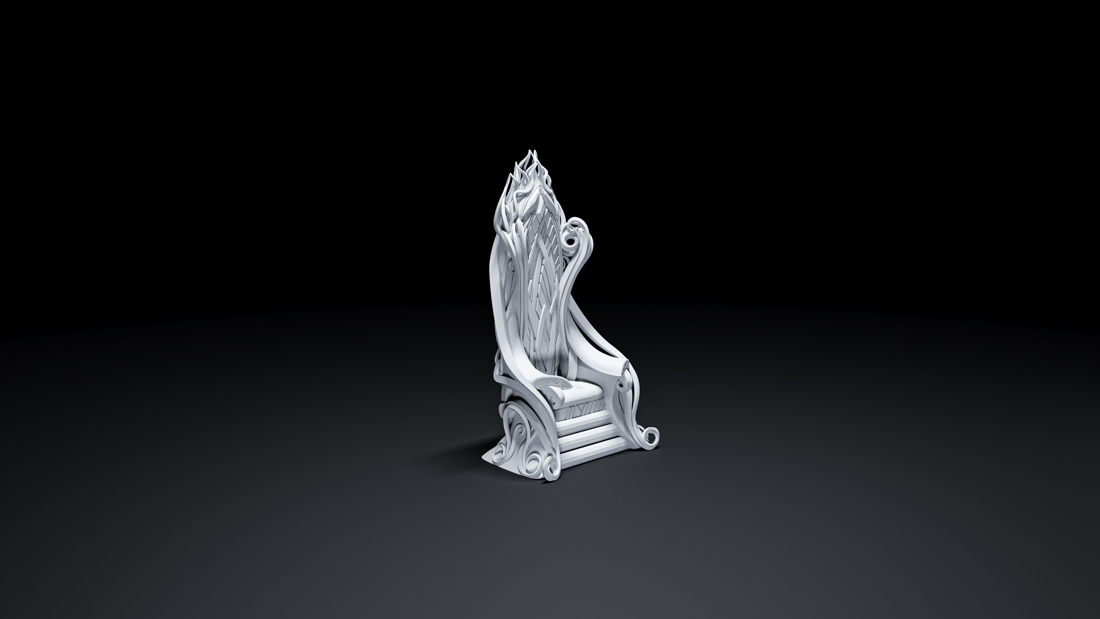 Throne of Shards - Elven Throne 3D model 3D printable | CGTrader