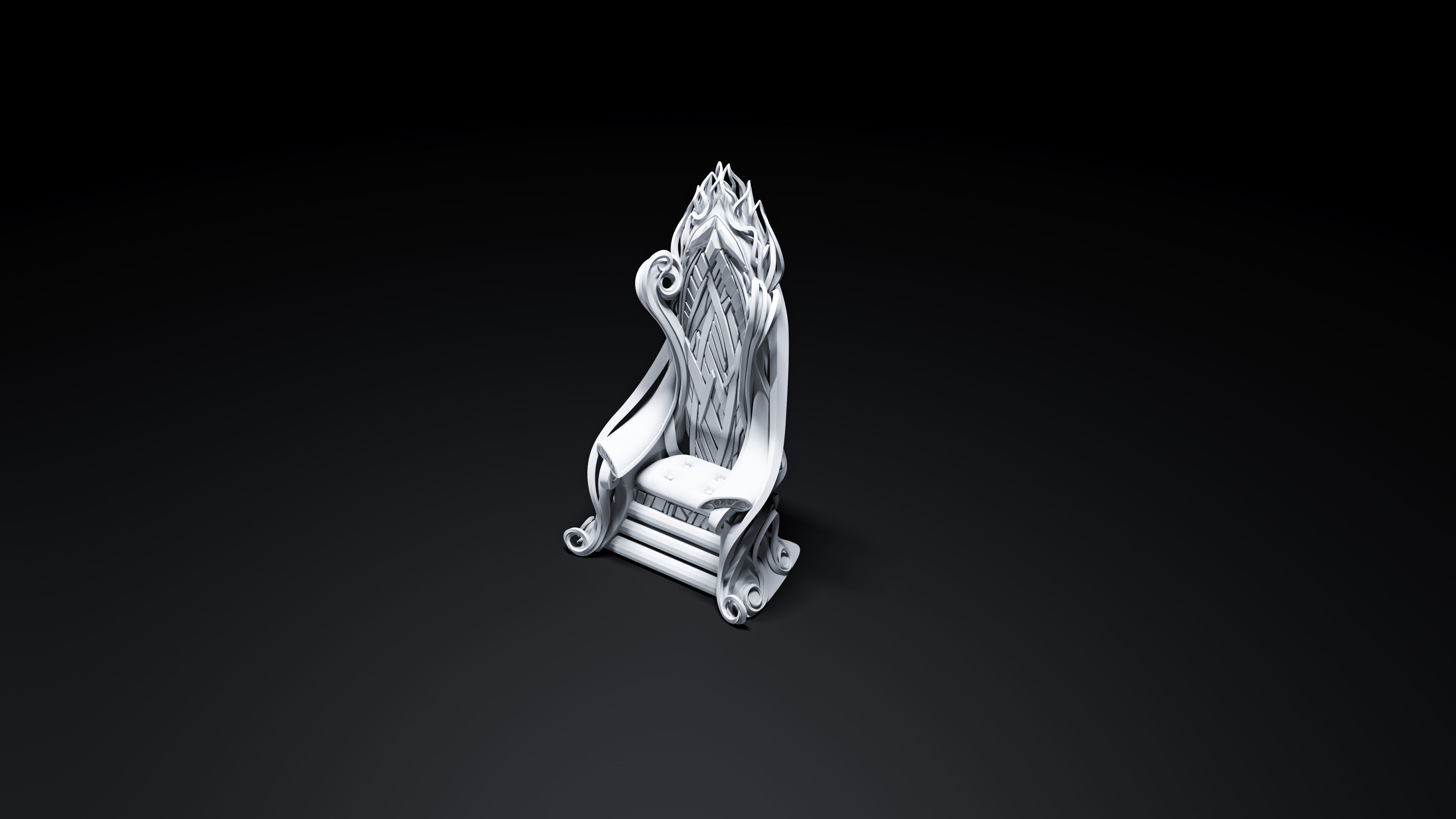 Throne of Shards - Elven Throne 3D model 3D printable | CGTrader