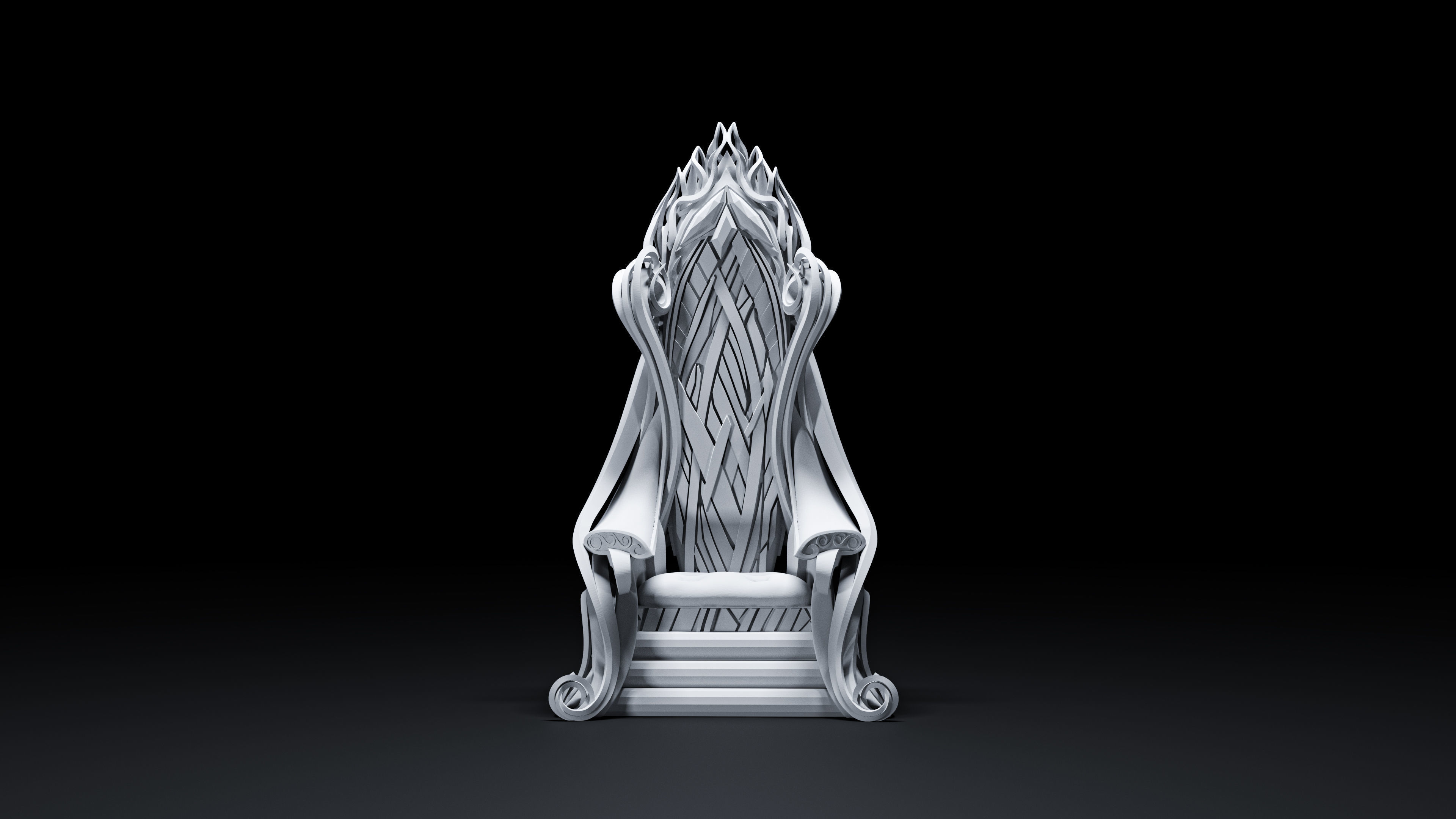 Throne of Shards - Elven Throne 3D model 3D printable | CGTrader