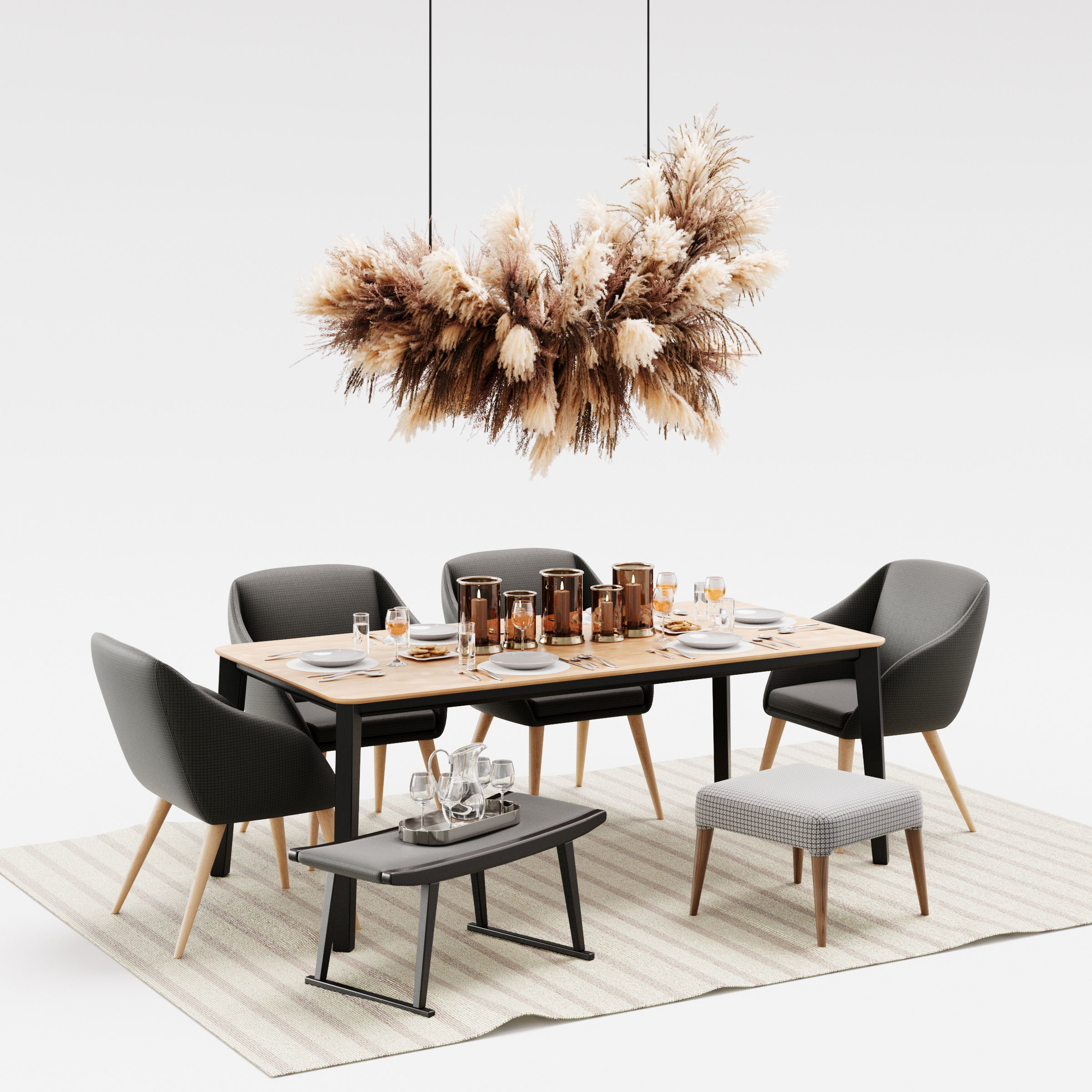 Archmodels vol 290 - collection of dining room furniture 3D model ...