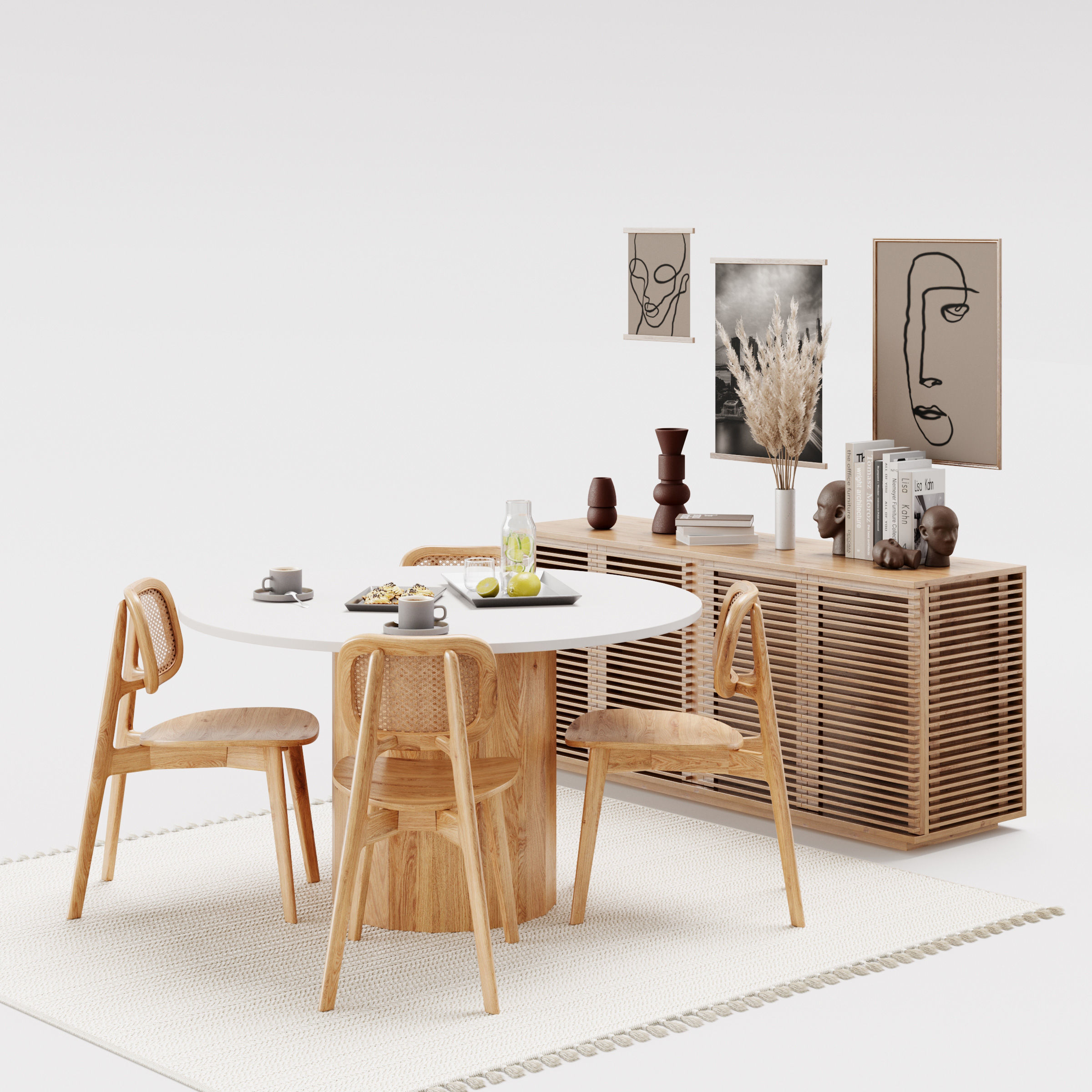 Archmodels vol 290 - collection of dining room furniture 3D model ...