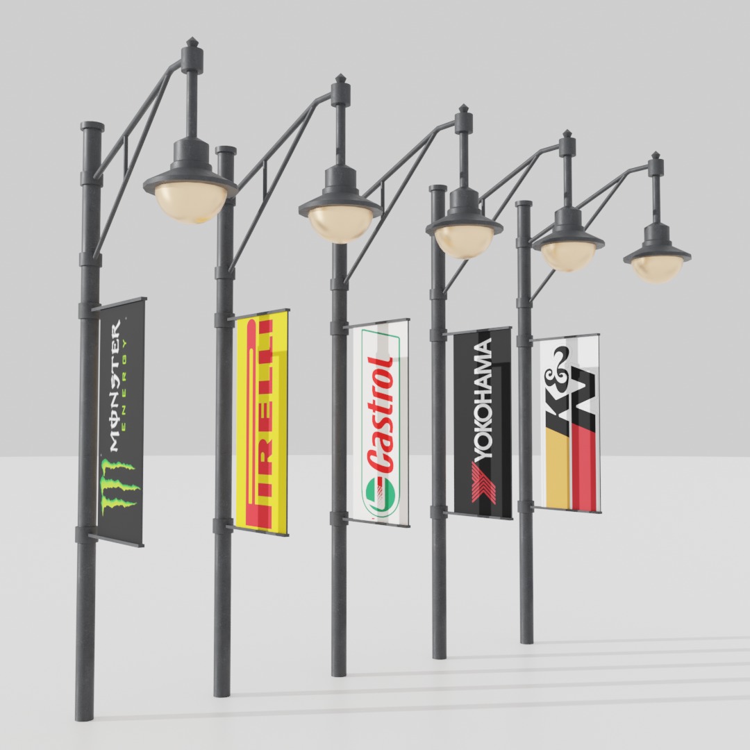 3D model Race Track Props Collection VR / AR / low-poly | CGTrader