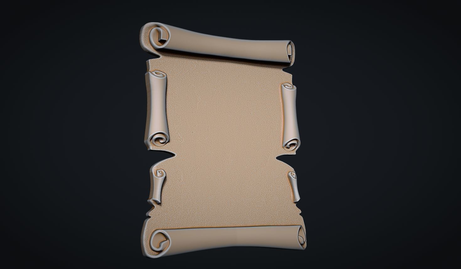 Parchment scroll 3D model 3D printable | CGTrader