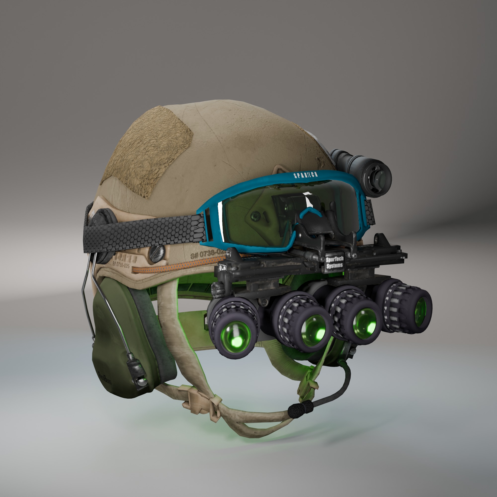3D model Advanced Combat Helmet 3D Model Military Tactical Helmet VR ...