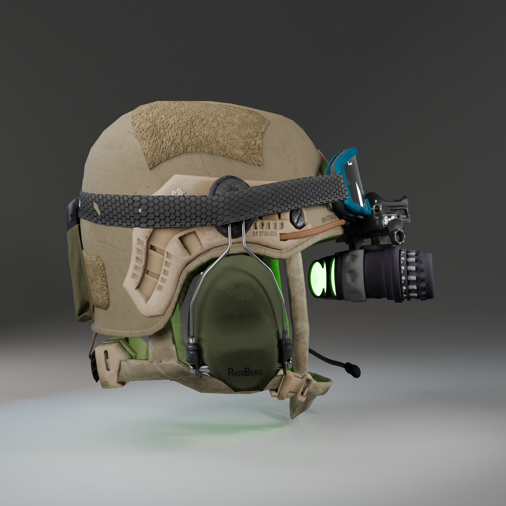 3D model Advanced Combat Helmet 3D Model Military Tactical Helmet VR ...