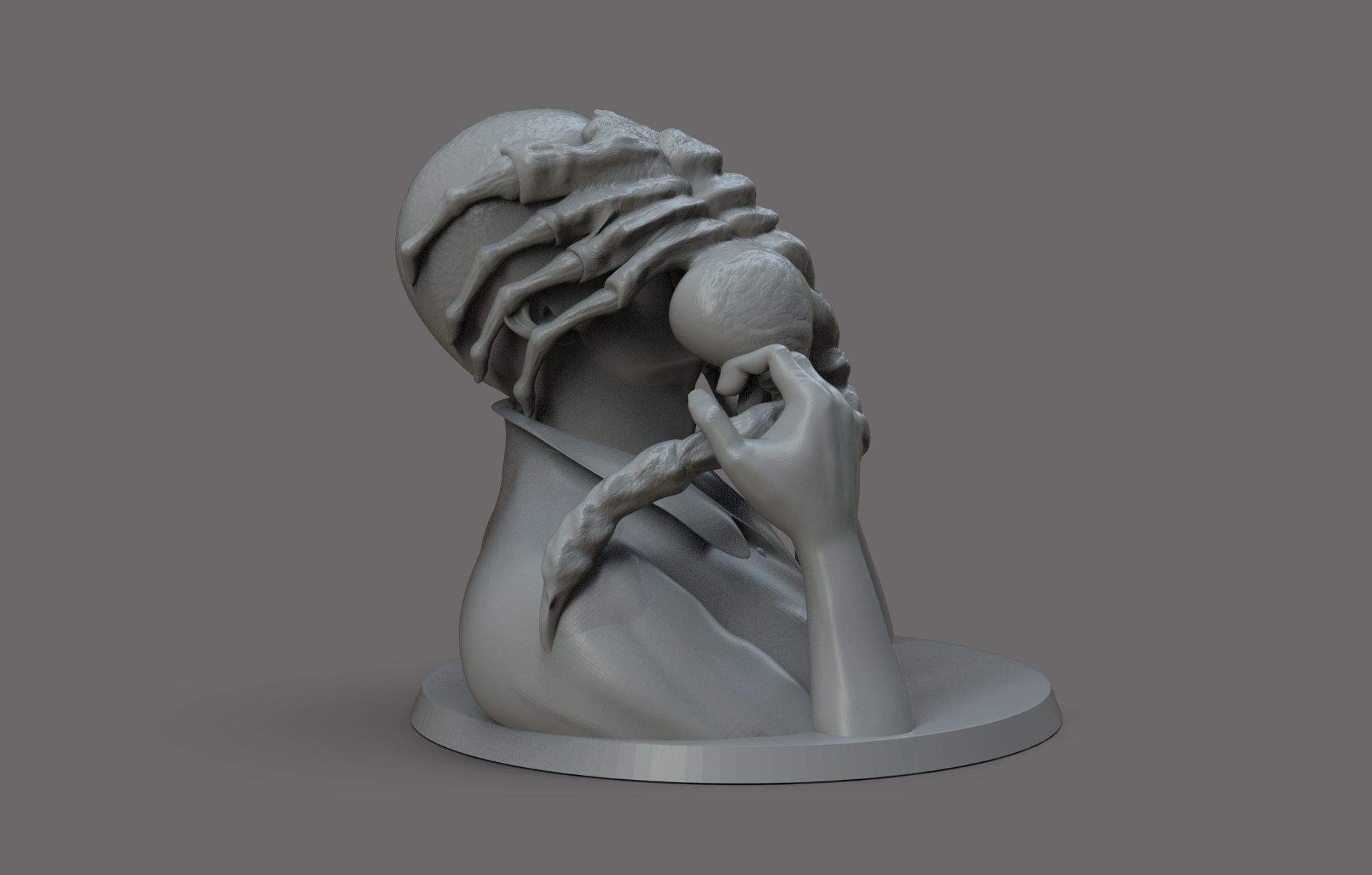 Alien Romulus Bust 3D model 3D printable | CGTrader
