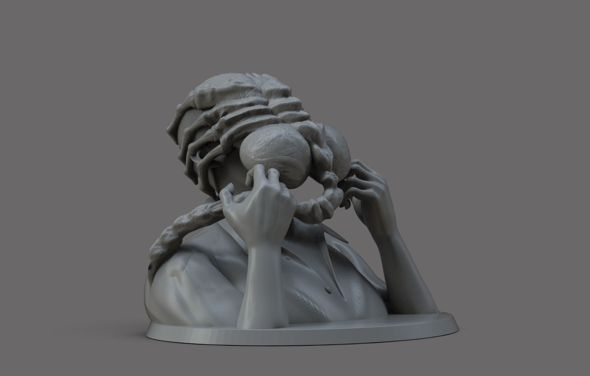 Alien Romulus Bust 3D model 3D printable | CGTrader