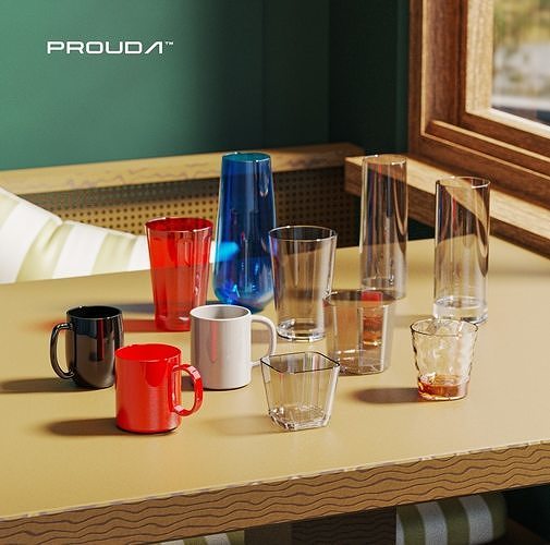 Cups and Glasses Set free 3D model | CGTrader