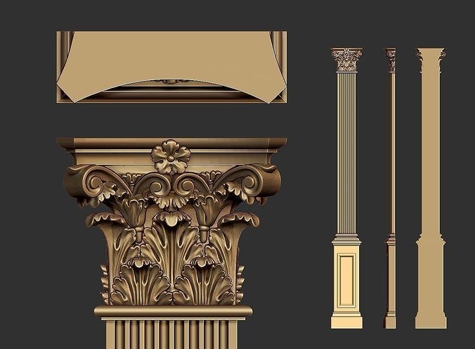 Columns Classical Decoration N6 3D model | CGTrader