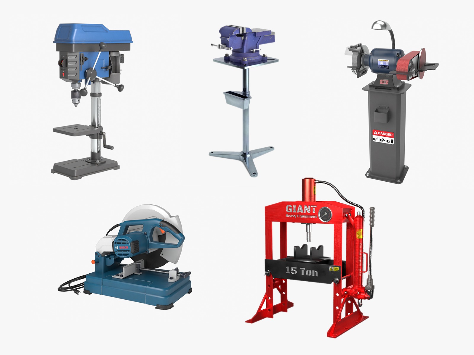 3D Model Collection Bench Tools VR / AR / low-poly | CGTrader