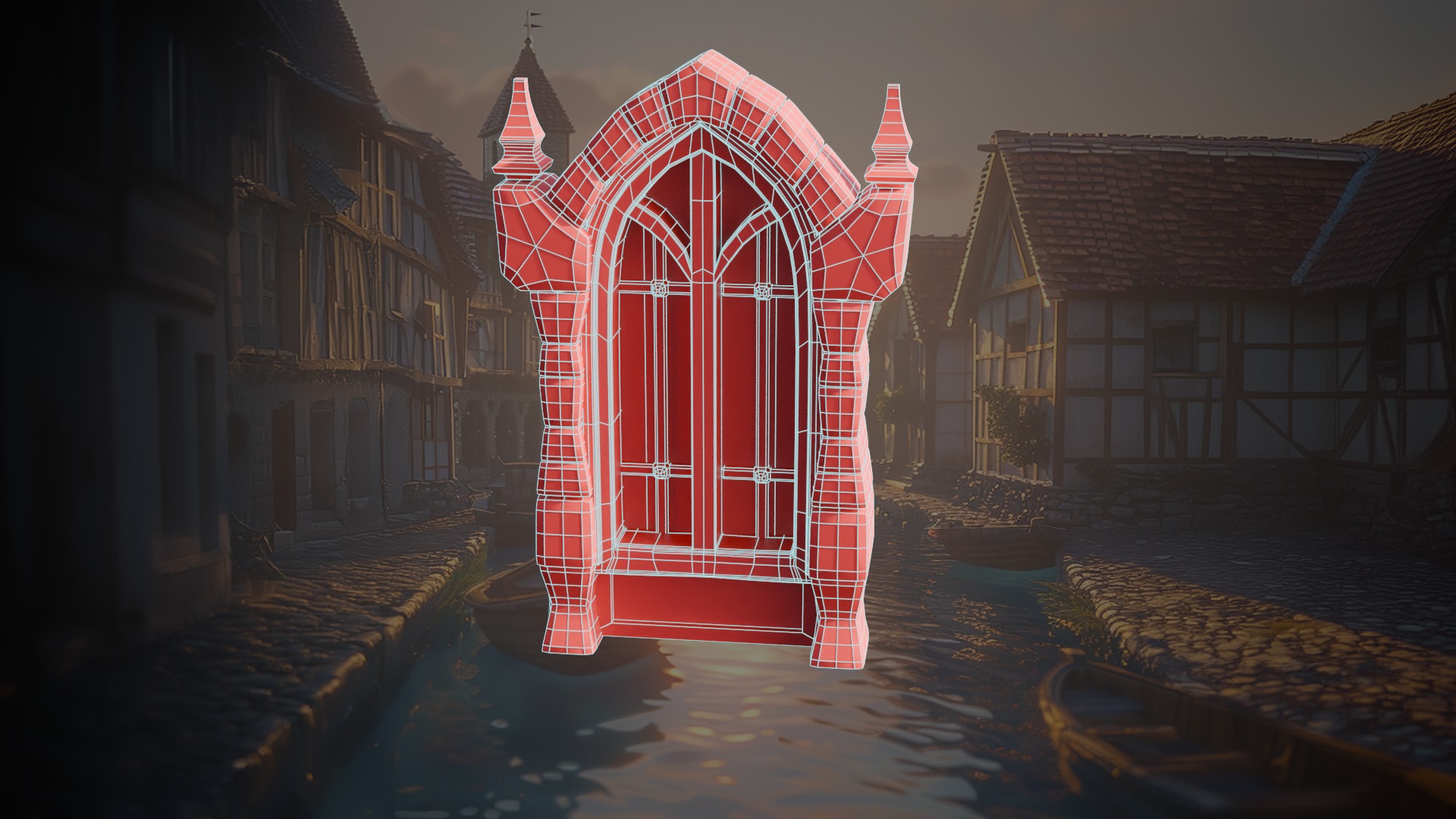 Fantasy Medieval Stylized Window - Gothic Spire Frame 3D model | CGTrader