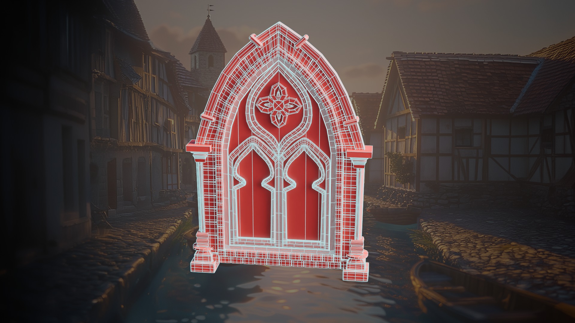 Fantasy Medieval Stylized Window - Grand Abbey Arch 3D model | CGTrader