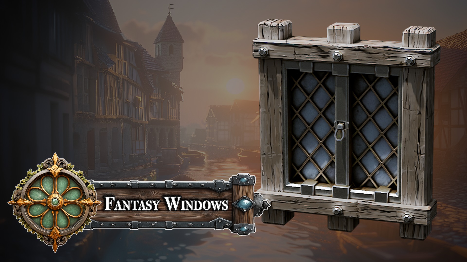 Fantasy Medieval Stylized Window - Simple Wooden Shutter 3D model ...