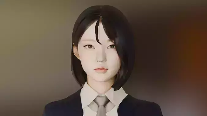 Female Student 3D Model School Girl 3D model | CGTrader