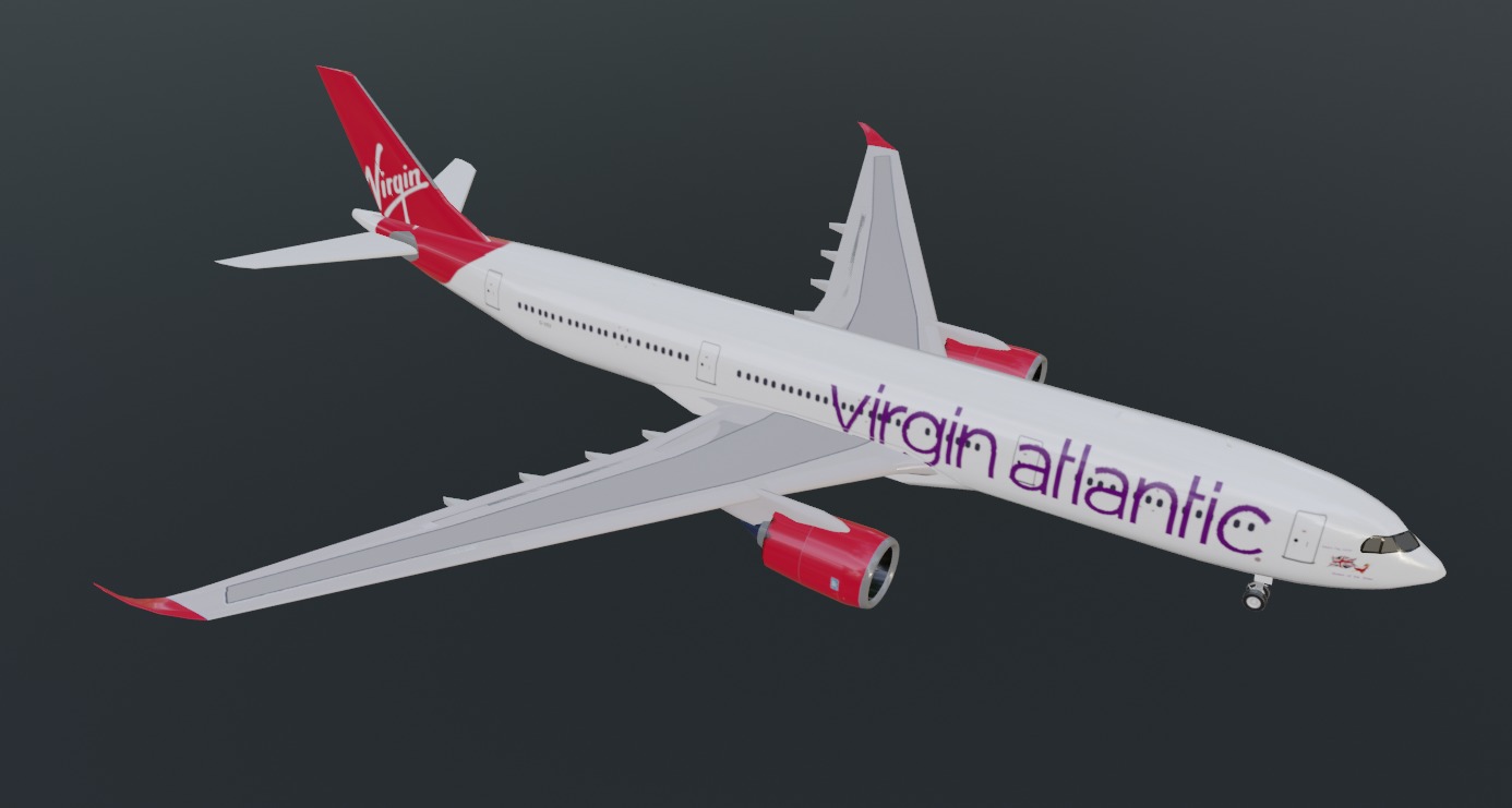 3D model Virgin Atlantic Airbus a330-900neo model with cockpit VR / AR ...