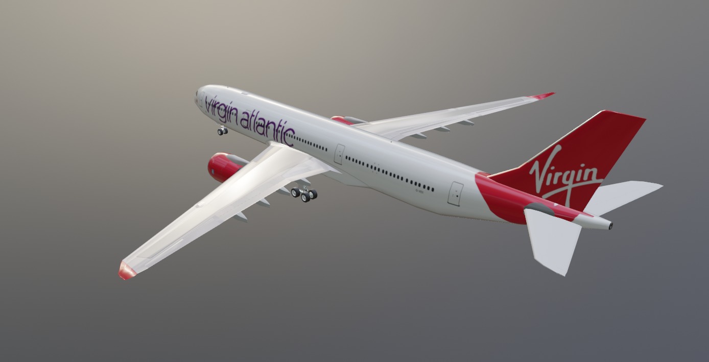 3D model Virgin Atlantic Airbus a330-900neo model with cockpit VR / AR ...