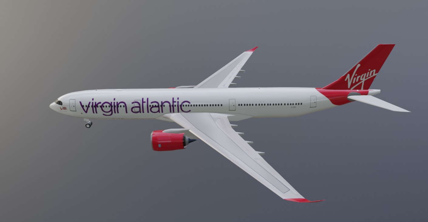 3D model Virgin Atlantic Airbus a330-900neo model with cockpit VR / AR ...