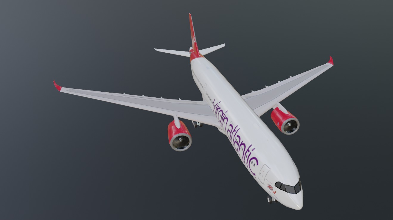 3D model Virgin Atlantic Airbus a330-900neo model with cockpit VR / AR ...