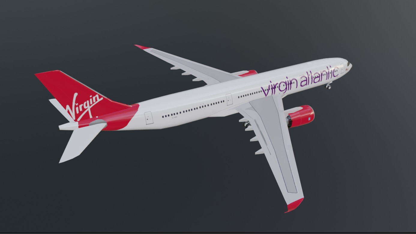 3D model Virgin Atlantic Airbus a330-900neo model with cockpit VR / AR ...