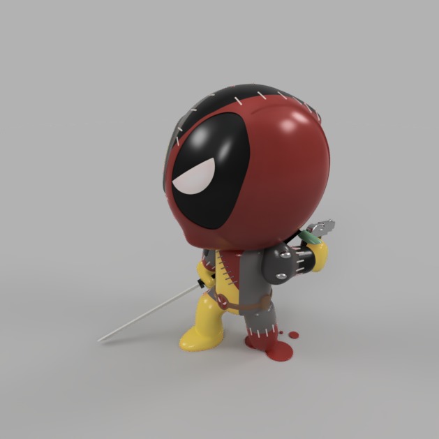 Marvel Comics Mini Evil Deadpool Wade Wilson 3D model | CGTrader