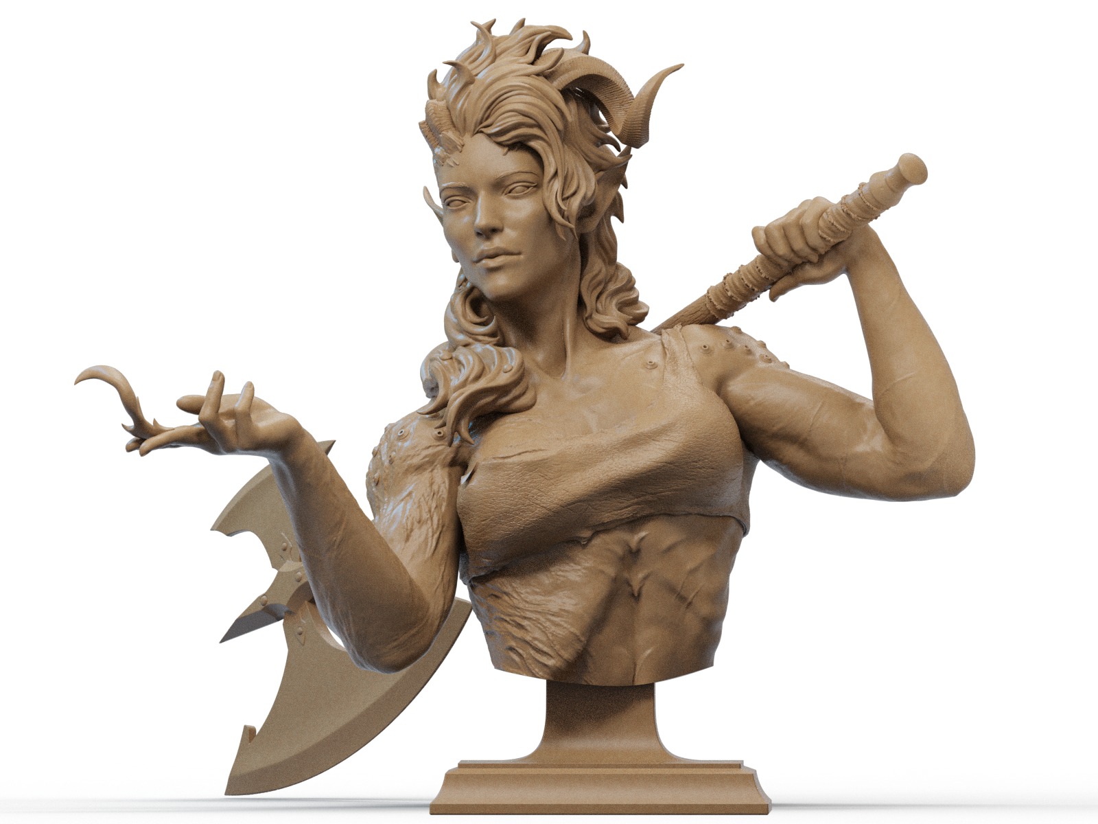 Karlach Bust 3D Print 3D model 3D printable | CGTrader