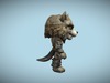 High Poly Mini Chibi Werewolf Character Muscular Build 3D model | CGTrader