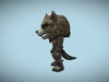 High Poly Mini Chibi Werewolf Character Muscular Build 3D model | CGTrader