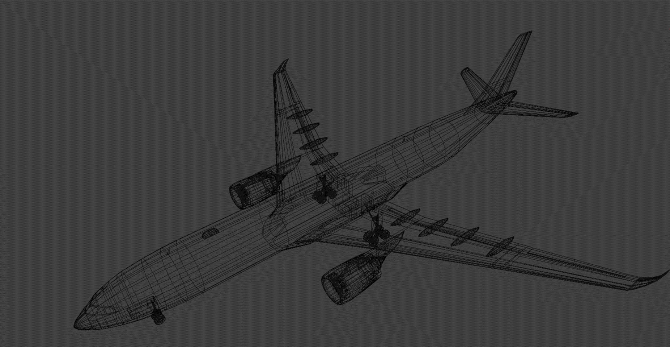 3D model Airbus a330-900neo plain white model with cockpit VR / AR ...