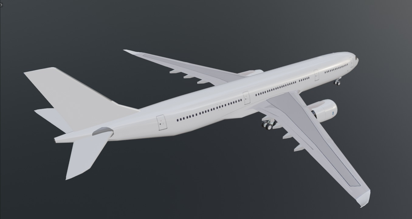 3D model Airbus a330-900neo plain white model with cockpit VR / AR ...
