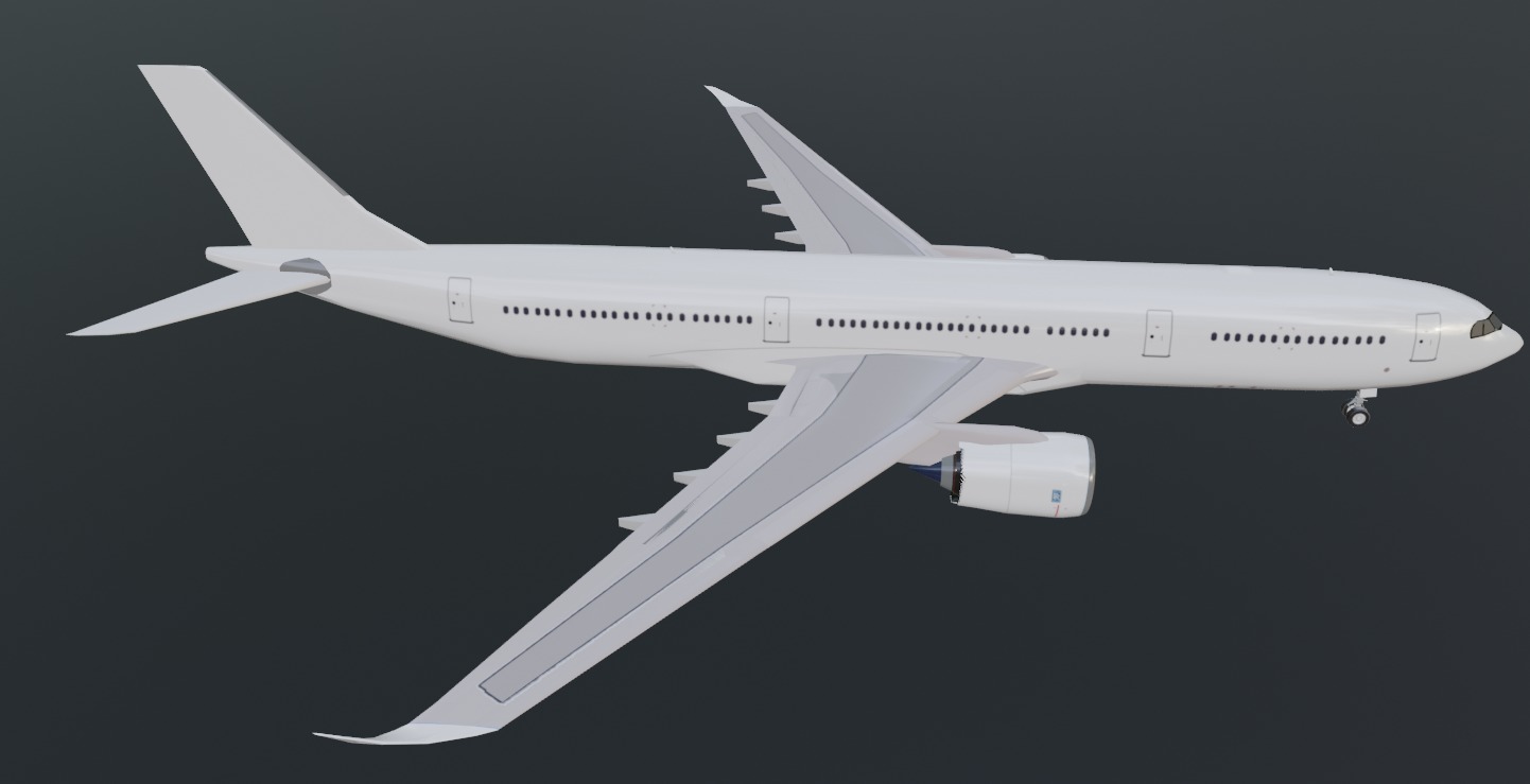 3D model Airbus a330-900neo plain white model with cockpit VR / AR ...