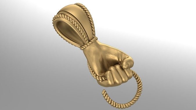 hand holding rope bail 3D model 3D printable | CGTrader