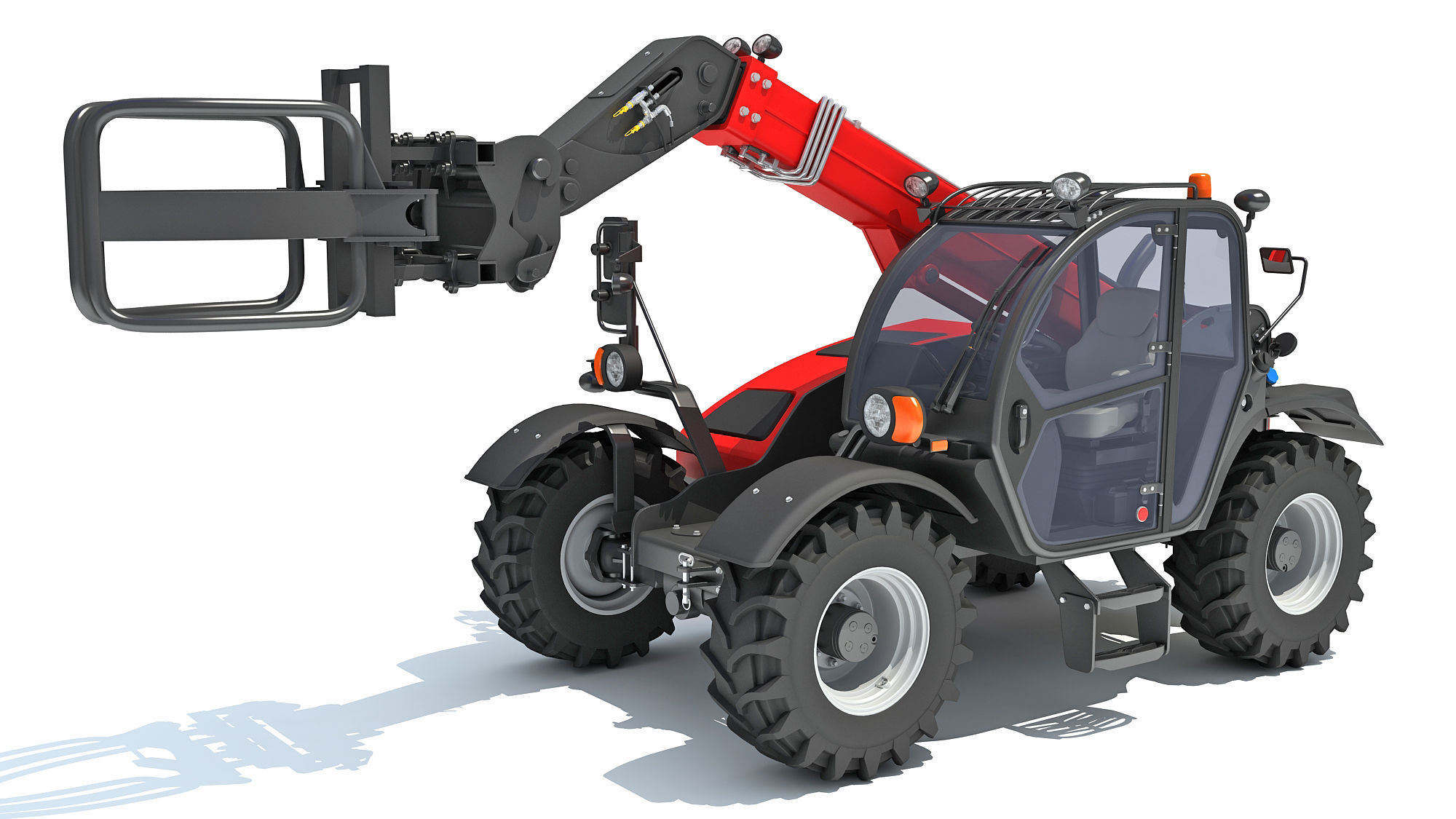 Telescopic Handler Telehandler Forklift 3D model | CGTrader