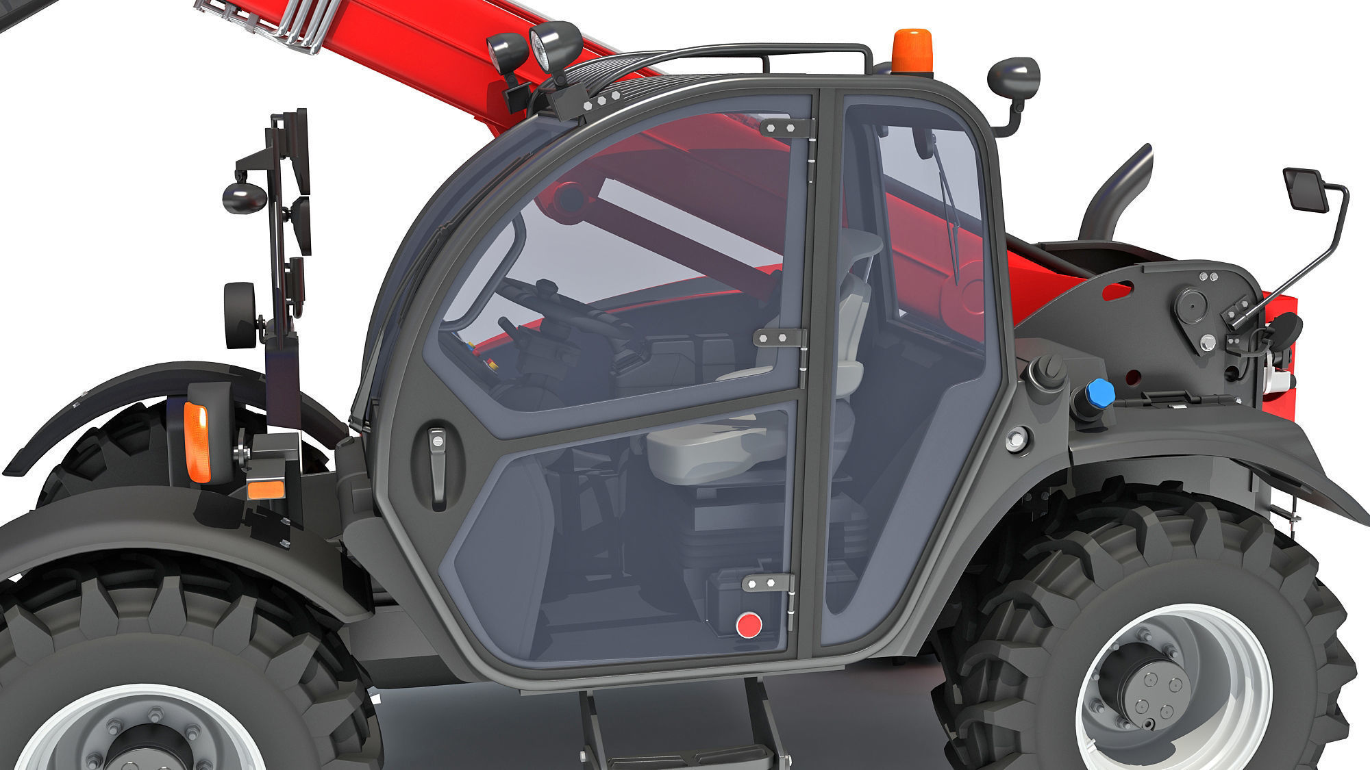 Telescopic Handler Telehandler Forklift 3D model | CGTrader