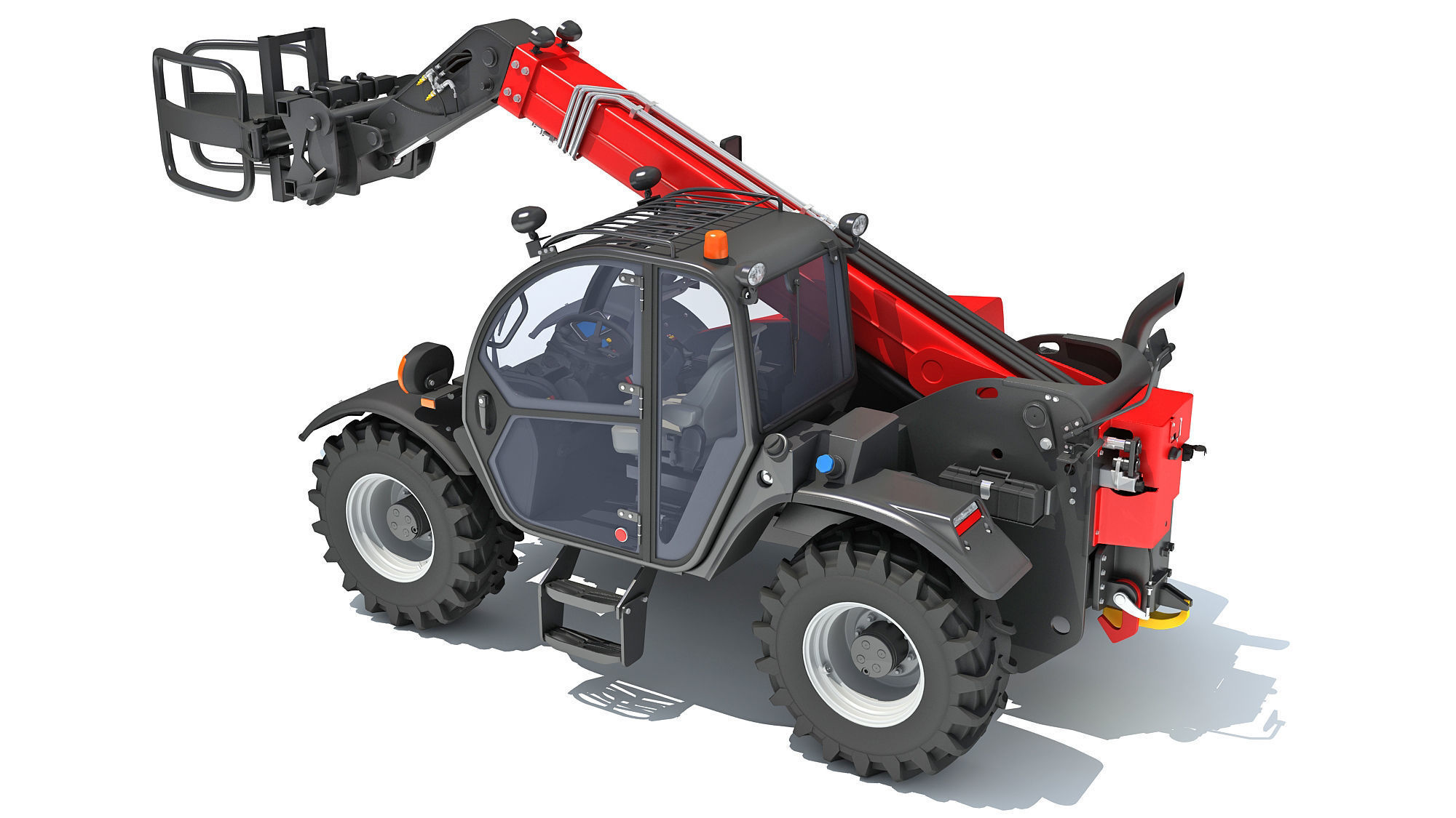 Telescopic Handler Telehandler Forklift 3D model | CGTrader