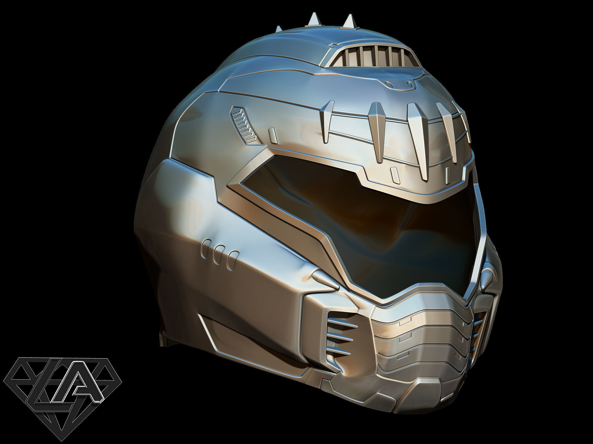 Doom The Dark Ages helmet 3D model 3D printable | CGTrader