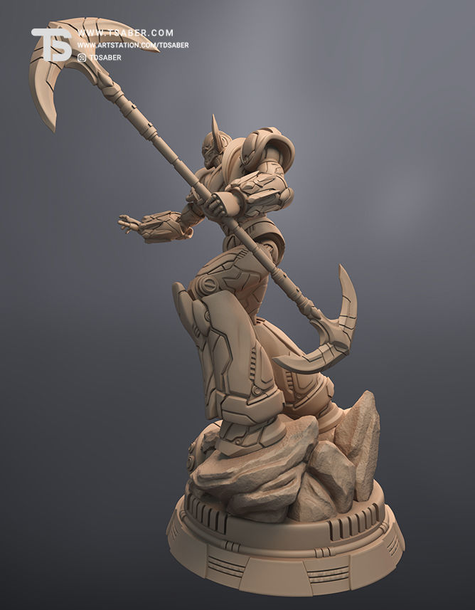 UFO Mech Statue 3D model 3D printable | CGTrader