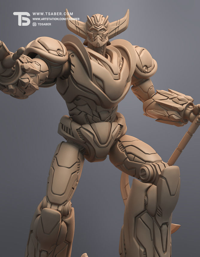 UFO Mech Statue 3D model 3D printable | CGTrader