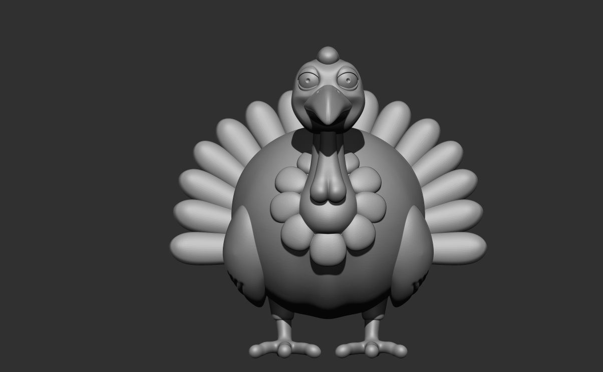 cartoon turkey 3d model for 3d printing 3D model 3D printable | CGTrader