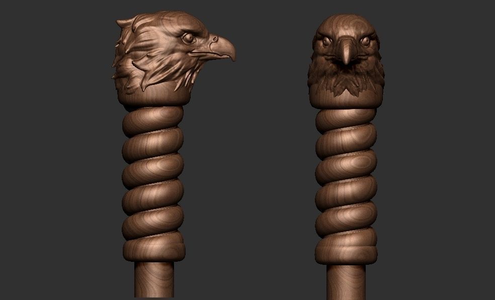 Eagle Canes and Walking Sticks HANDLE 3D Model printable 3D model 3D ...
