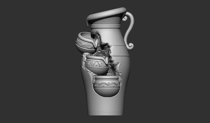 Decorative Garden Waterfall 3D Model 3D model 3D printable | CGTrader